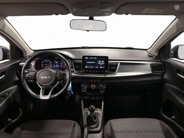 Blue Kia Rio 2023 in Vilnius, with an engine capacity of 1.20 L and mileage of 57 thousand km for 10900 €, photo 6 on AUTOMOTO.COM.LV