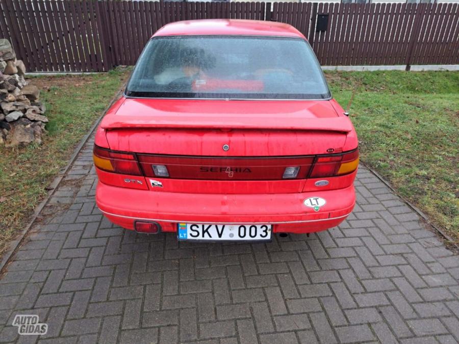 Red Kia Sephia 1994 in Panevezys, with an engine capacity of 1.60 L and mileage of 143 thousand km for 750 €, photo 2 on AUTOMOTO.COM.LV