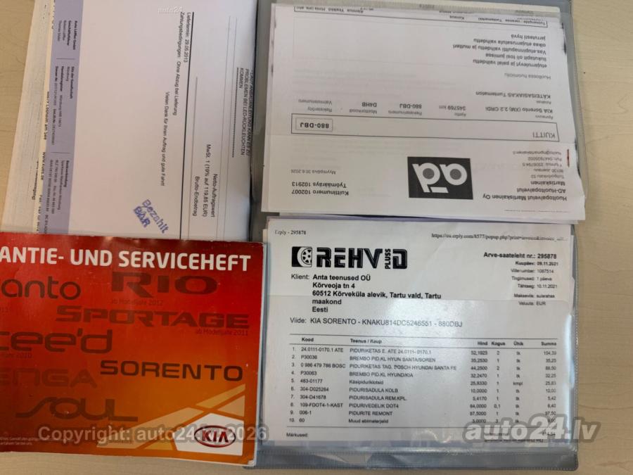 Черный Киа Соренто 2011 в Таллин, объемом двигателя 2.20 л и пробегом 347 тыс. км за 4999 €, фото 24 на AUTOMOTO.COM.LV