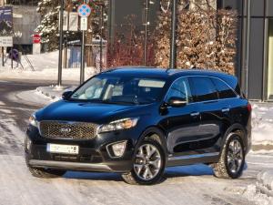 Black Kia Sorento 2016 in Vilnius, with an engine capacity of 2.20 L and mileage of 183 thousand km for 17303 €, photo  on AUTOMOTO.COM.LV