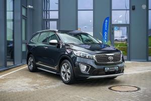 Black Kia Sorento 2016 in Kaunas, with an engine capacity of 2.20 L and mileage of 163 thousand km for 15950 €, photo  on AUTOMOTO.COM.LV