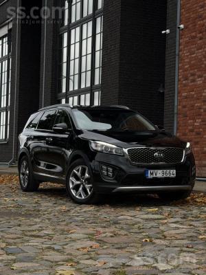 Kia Sorento 2016 in Riga on AUTOMOTO.COM.LV Black Kia Sorento 2016 in Riga, with an engine capacity of 2.20 L and mileage of 187 thousand km for 16599 €, photo 1 on AUTOMOTO.COM.LV