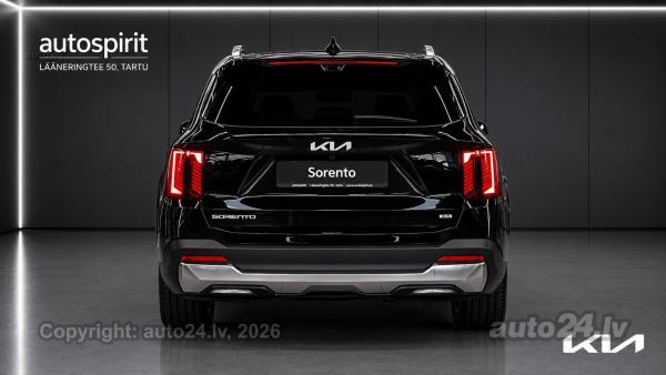 Black Kia Sorento 2026 in Tartu, with an engine capacity of 2.20 L and mileage of 12 thousand km for 63990 €, photo 5 on AUTOMOTO.COM.LV
