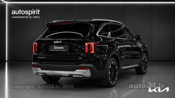 Black Kia Sorento 2026 in Tartu, with an engine capacity of 2.20 L and mileage of 12 thousand km for 63990 €, photo 6 on AUTOMOTO.COM.LV
