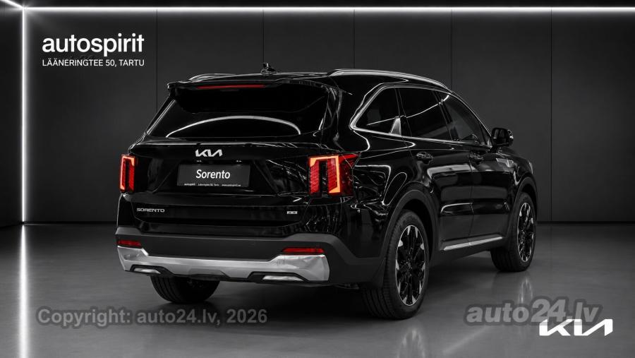 Black Kia Sorento 2026 in Tartu, with an engine capacity of 2.20 L and mileage of 12 thousand km for 63990 €, photo 7 on AUTOMOTO.COM.LV