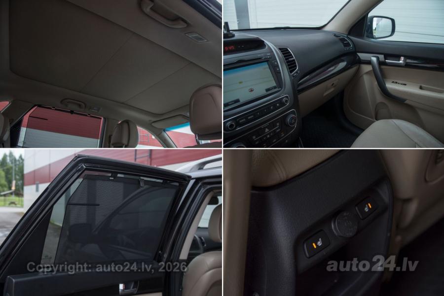 Black Kia Sorento 2012 in Tallinn, with an engine capacity of 2.20 L and mileage of 262 thousand km for 9700 €, photo 11 on AUTOMOTO.COM.LV