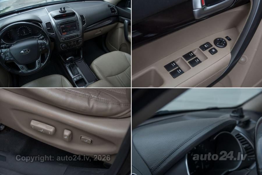 Black Kia Sorento 2012 in Tallinn, with an engine capacity of 2.20 L and mileage of 262 thousand km for 9700 €, photo 13 on AUTOMOTO.COM.LV