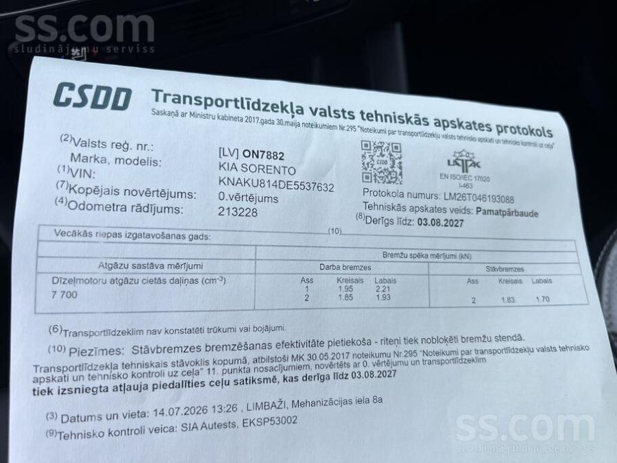 Balts Kia Sorento 2014 Limbaži, ar dzinēja tilpumu 2.20 L un nobraukumu 213 tūkst. km par 13350 €, foto 35 vietnē AUTOMOTO.COM.LV