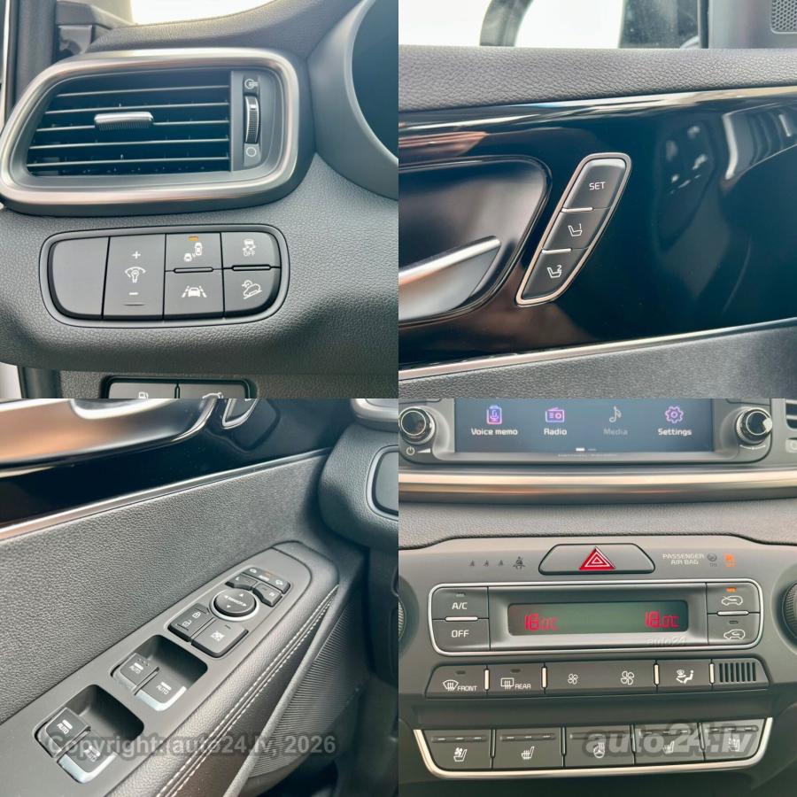 White Kia Sorento 2018 in Tallinn, with an engine capacity of 2.20 L and mileage of 0 thousand km for 19999 €, photo 17 on AUTOMOTO.COM.LV