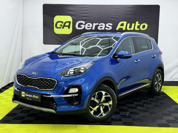 Blue Kia Sportage 2019 in Vilnius, with an engine capacity of 1.59 L and mileage of 67 thousand km for 14990 €, photo 1 on AUTOMOTO.COM.LV