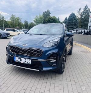 Blue Kia Sportage 2020 in Siauliai, with an engine capacity of 1.59 L and mileage of 50 thousand km for 20500 €, photo  on AUTOMOTO.COM.LV