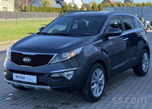 Grey Kia Sportage 2014 in Ventspils, with an engine capacity of 1.70 L and mileage of 122 thousand km for 18000 €, photo 1 on AUTOMOTO.COM.LV