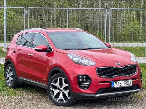 Red Kia Sportage 2018 in Tallinn, with an engine capacity of 2.00 L and mileage of 102 thousand km for 13699 €, photo 2 on AUTOMOTO.COM.LV