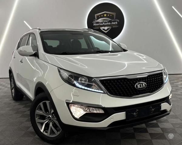 White Kia Sportage 2015 in Marijampole, with an engine capacity of 1.69 L and mileage of 197 thousand km for 9250 €, photo 1 on AUTOMOTO.COM.LV