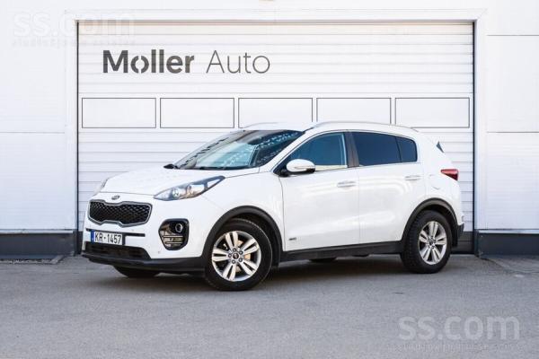 White Kia Sportage 2017 in Riga, with an engine capacity of 2.00 L and mileage of 125 thousand km for 11950 €, photo 1 on AUTOMOTO.COM.LV