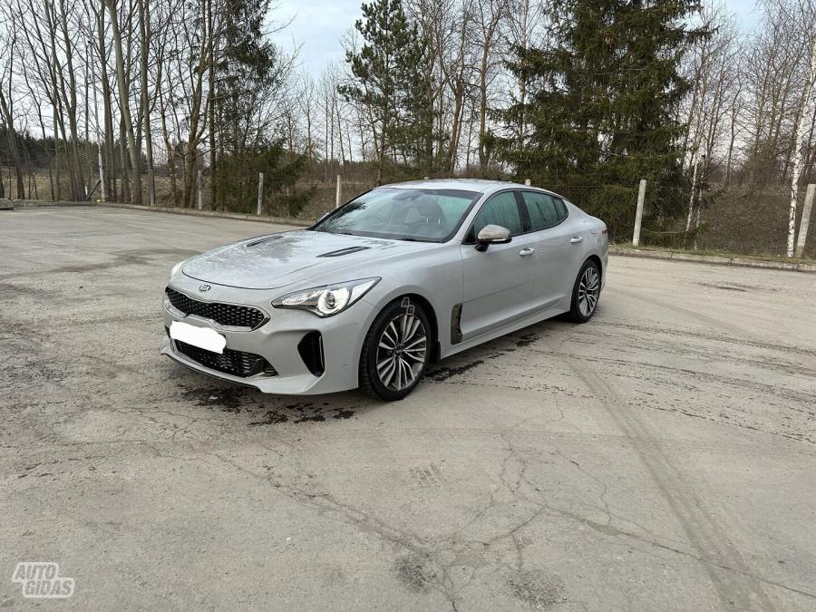 Grey Kia Stinger 2018 in Kelme, with an engine capacity of 2.00 L and mileage of 82 thousand km for 8000 €, photo 4 on AUTOMOTO.COM.LV