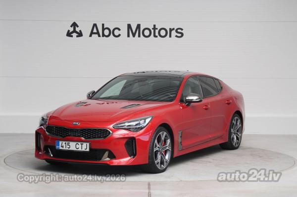Red Kia Stinger 2018 in Tallinn, with an engine capacity of 3.30 L and mileage of 89 thousand km for 23990 €, photo 1 on AUTOMOTO.COM.LV