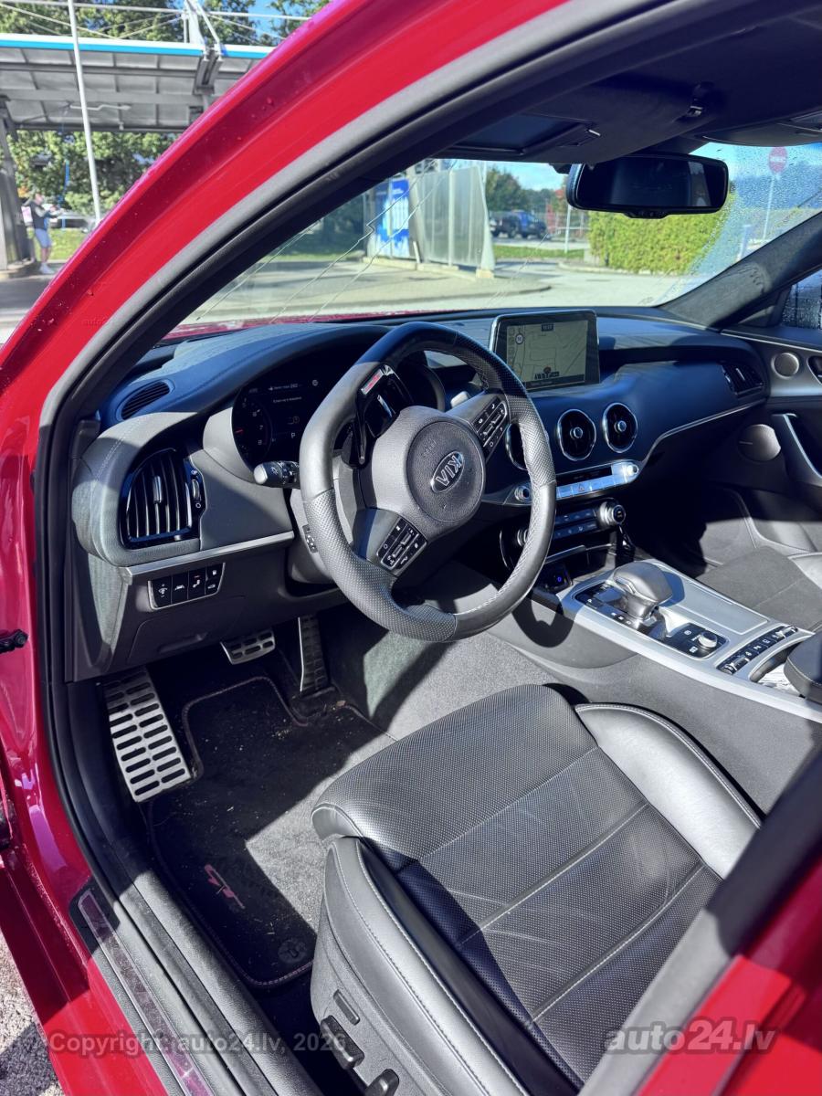 Red Kia Stinger 2020 in Tallinn, with an engine capacity of 3.30 L and mileage of 97 thousand km for 28900 €, photo 5 on AUTOMOTO.COM.LV