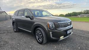 Brown Kia Telluride 2021 in Raseiniai, with an engine capacity of 3.78 L and mileage of 140 thousand km for 25000 €, photo  on AUTOMOTO.COM.LV