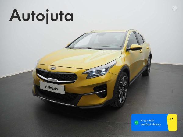 Yellow Kia XCeed 2021 in Vilnius, with an engine capacity of 1.48 L and mileage of 90 thousand km for 16500 €, photo 1 on AUTOMOTO.COM.LV