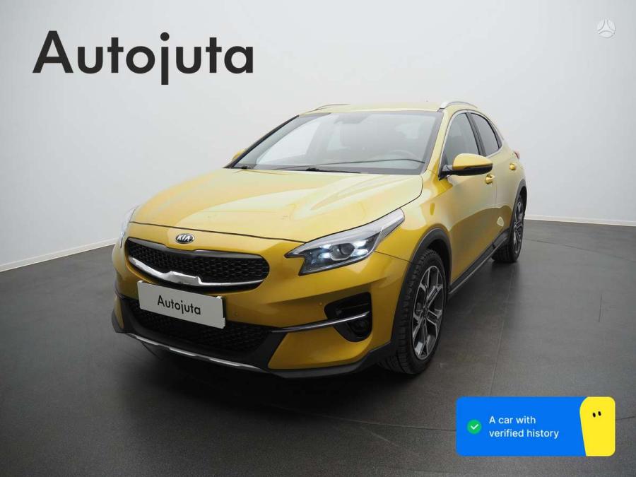 Yellow Kia XCeed 2021 in Vilnius, with an engine capacity of 1.48 L and mileage of 90 thousand km for 16500 €, photo 1 on AUTOMOTO.COM.LV