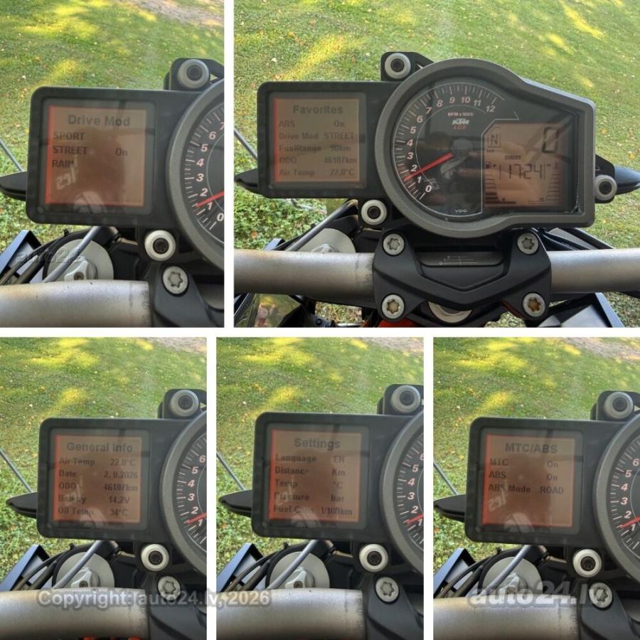 Black KTM 1290 Super Duke 2014 in Tartu, with an engine capacity of 1.30 L and mileage of 46 thousand km for 7500 €, photo 10 on AUTOMOTO.COM.LV