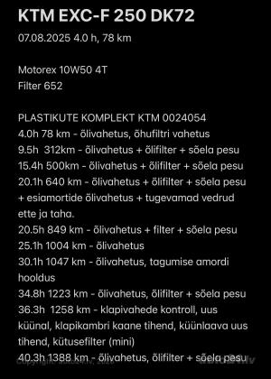 KTM 250 EXC-F 2022 Tallina, ar dzinēja tilpumu 0.25 L un nobraukumu 45 tūkst. km par 7990 €, foto 30 vietnē AUTOMOTO.COM.LV