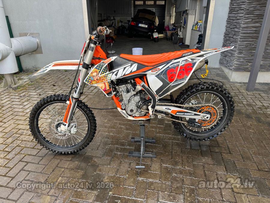 Orange KTM 250 SX-F 2018 in Viljandi, with an engine capacity of 0.25 L and mileage of 128 thousand km for 3799 €, photo 4 on AUTOMOTO.COM.LV