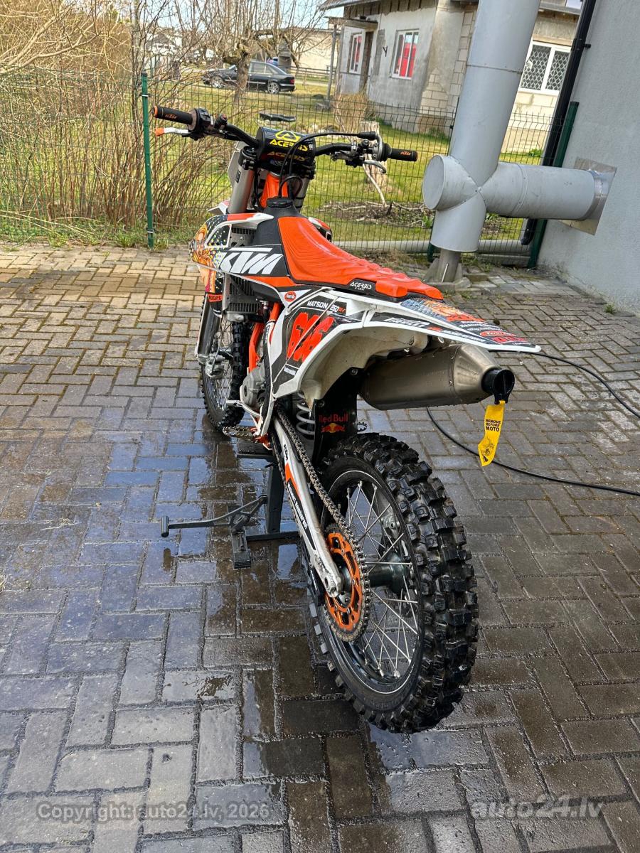 Orange KTM 250 SX-F 2018 in Viljandi, with an engine capacity of 0.25 L and mileage of 128 thousand km for 3799 €, photo 5 on AUTOMOTO.COM.LV