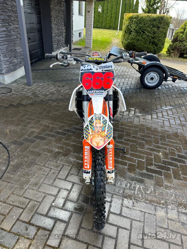 Orange KTM 250 SX-F 2018 in Viljandi, with an engine capacity of 0.25 L and mileage of 128 thousand km for 3799 €, photo 6 on AUTOMOTO.COM.LV
