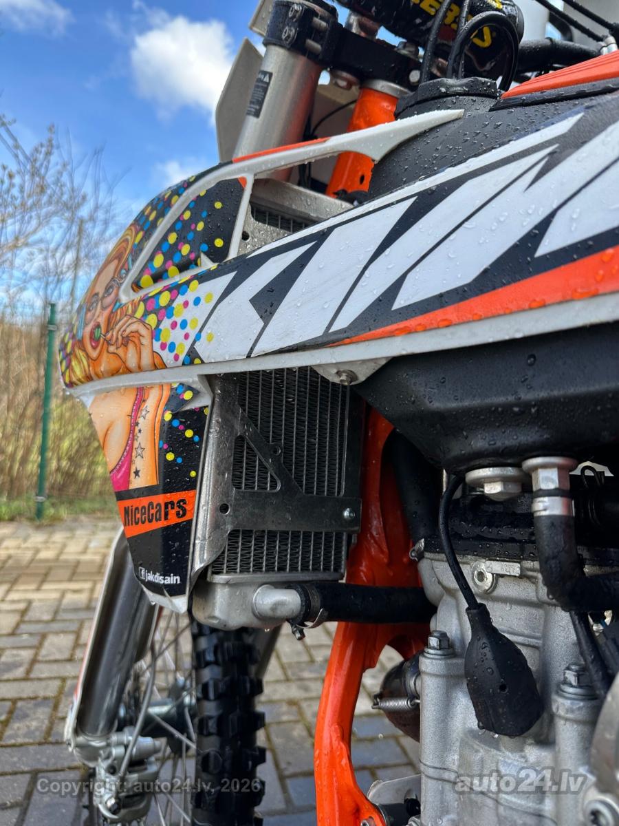 Orange KTM 250 SX-F 2018 in Viljandi, with an engine capacity of 0.25 L and mileage of 128 thousand km for 3799 €, photo 13 on AUTOMOTO.COM.LV