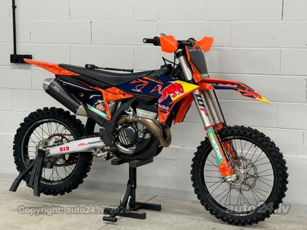 Orange KTM 350 SX-F 2025 in Tallinn, with an engine capacity of 0.35 L and mileage of 96 thousand km for 5790 €, photo 1 on AUTOMOTO.COM.LV