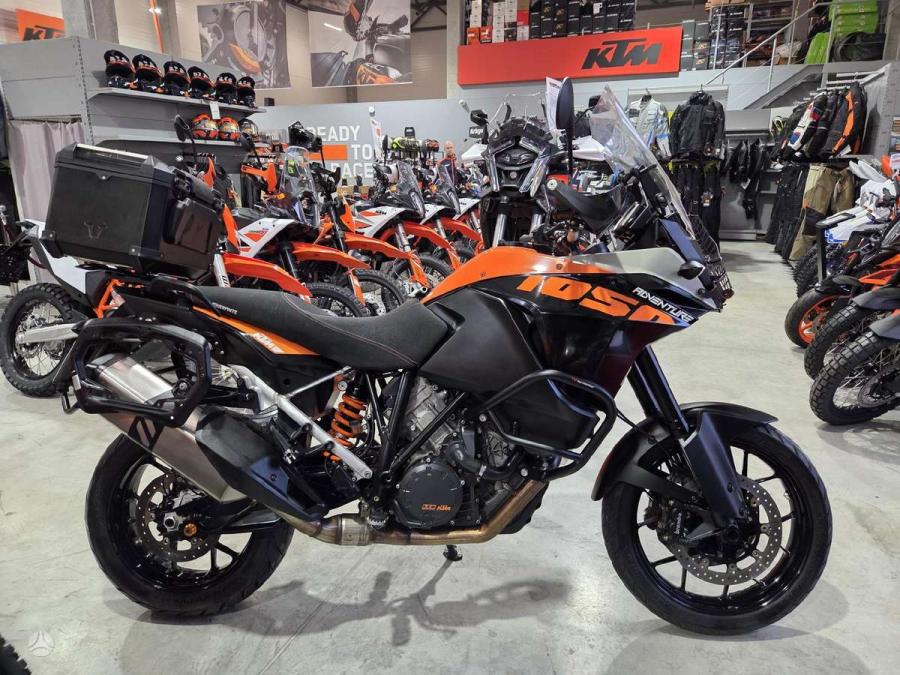 Orange KTM Adventure 2015 in Vilnius, with an engine capacity of 1.05 L and mileage of 37 thousand km for 7250 €, photo 1 on AUTOMOTO.COM.LV