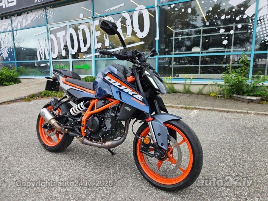 Blue KTM Duke 390 2025 in Tallinn, with an engine capacity of 0.40 L and mileage of 496 thousand km for 4900 €, photo 1 on AUTOMOTO.COM.LV