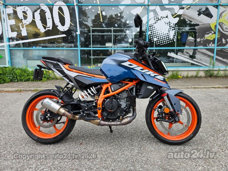 Blue KTM Duke 390 2025 in Tallinn, with an engine capacity of 0.40 L and mileage of 496 thousand km for 4900 €, photo 3 on AUTOMOTO.COM.LV