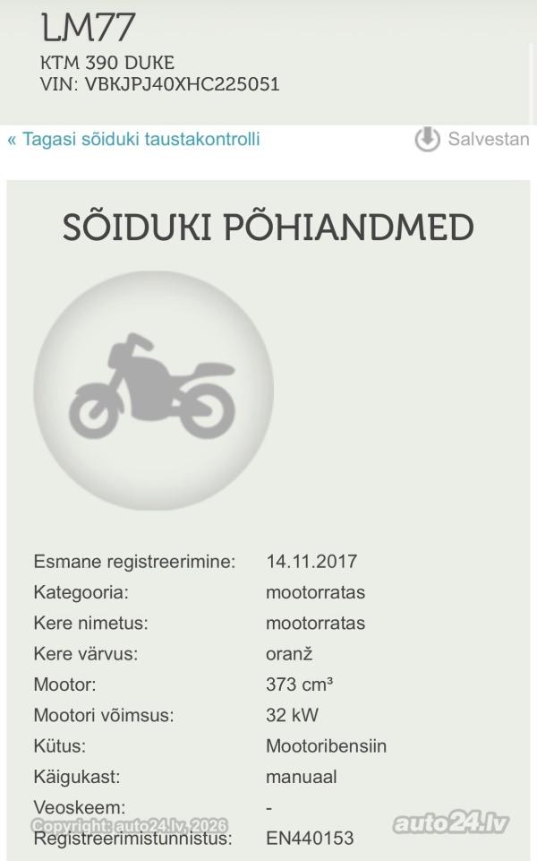 KTM Duke 390 2017 Tartu, ar dzinēja tilpumu 0.37 L un nobraukumu 40 tūkst. km par 3800 €, foto 10 vietnē AUTOMOTO.COM.LV