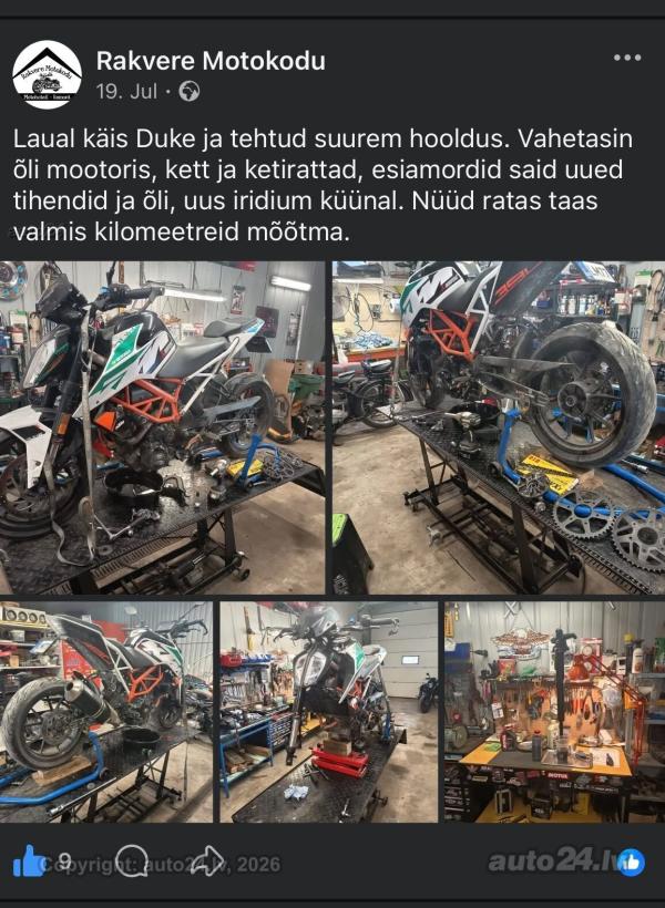 KTM Duke 390 2017 Rakvere, ar dzinēja tilpumu 0.39 L un nobraukumu 0 tūkst. km par 2500 €, foto 7 vietnē AUTOMOTO.COM.LV