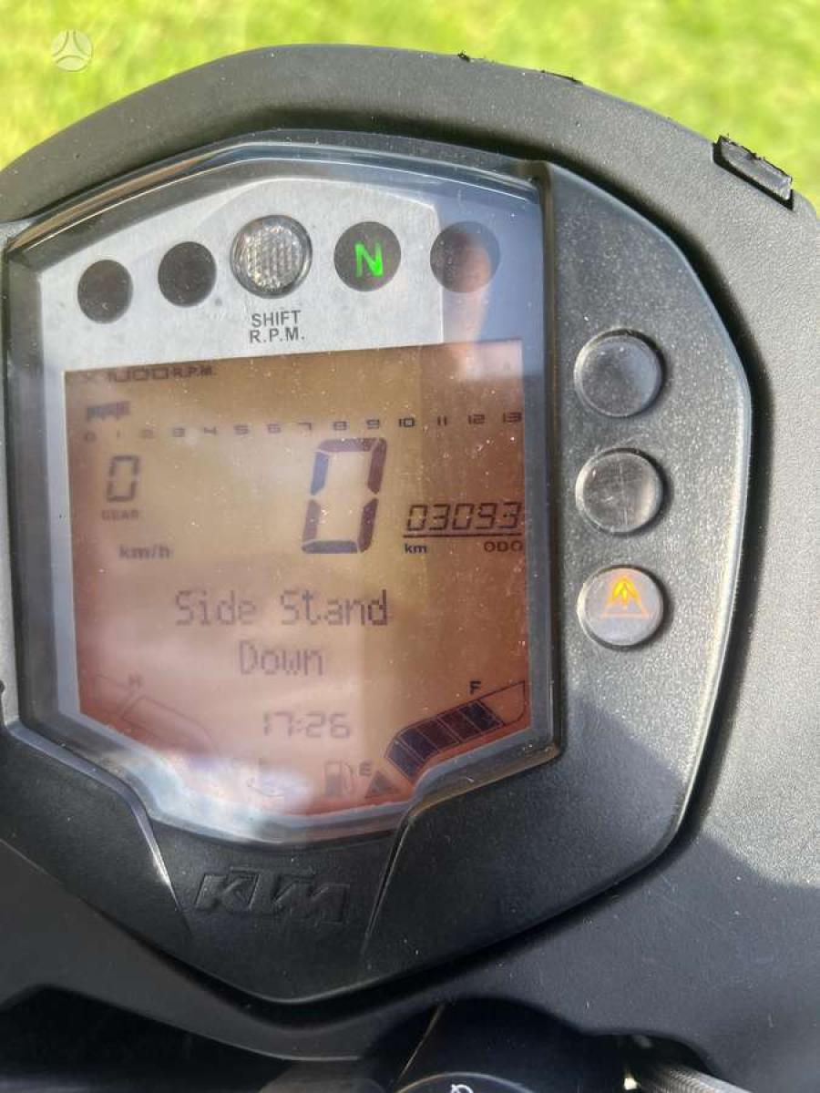 KTM Duke 2013 in Alytus, with an engine capacity of 0.13 L and mileage of 20 thousand km for 1650 €, photo 8 on AUTOMOTO.COM.LV