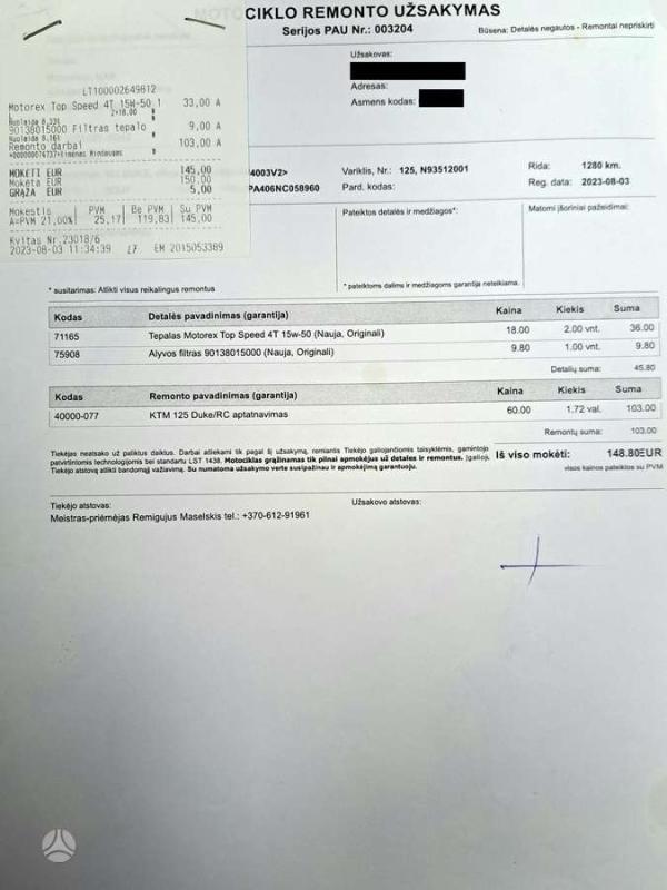 KTM Duke 2022 in Rokiskis, with an engine capacity of 0.13 L and mileage of 12 thousand km for 3900 €, photo 10 on AUTOMOTO.COM.LV
