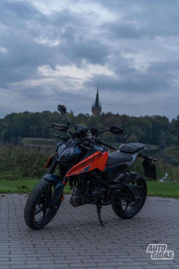 KTM Duke 2024 in Vilnius on AUTOMOTO.COM.LV KTM Duke 2024 in Vilnius, with an engine capacity of 0.13 L and mileage of 8 thousand km for 3900 €, photo 3 on AUTOMOTO.COM.LV