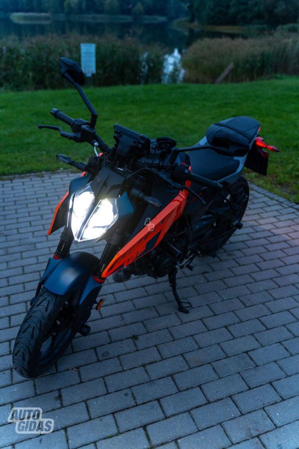 KTM Duke 2024 in Vilnius on AUTOMOTO.COM.LV KTM Duke 2024 in Vilnius, with an engine capacity of 0.13 L and mileage of 8 thousand km for 3900 €, photo 5 on AUTOMOTO.COM.LV
