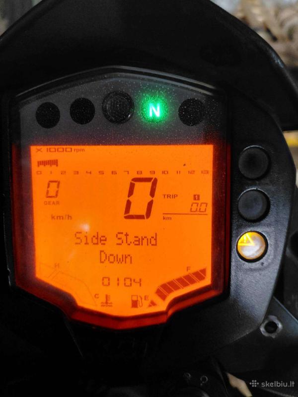 Orange KTM Duke 2012 in Marijampole, with an engine capacity of 0.13 L and mileage of 32 thousand km for 1460 €, photo 10 on AUTOMOTO.COM.LV