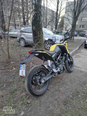 Yellow KTM Duke 2012 in Kaunas, with an engine capacity of 0.13 L and mileage of 0 thousand km for 1600 €, photo 6 on AUTOMOTO.COM.LV