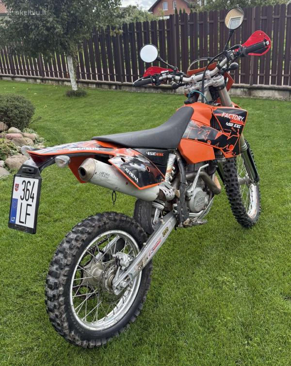 Orange KTM EXC 2004 in Klaipeda, with an engine capacity of 0.45 L and mileage of 0 thousand km for 2700 €, photo 5 on AUTOMOTO.COM.LV