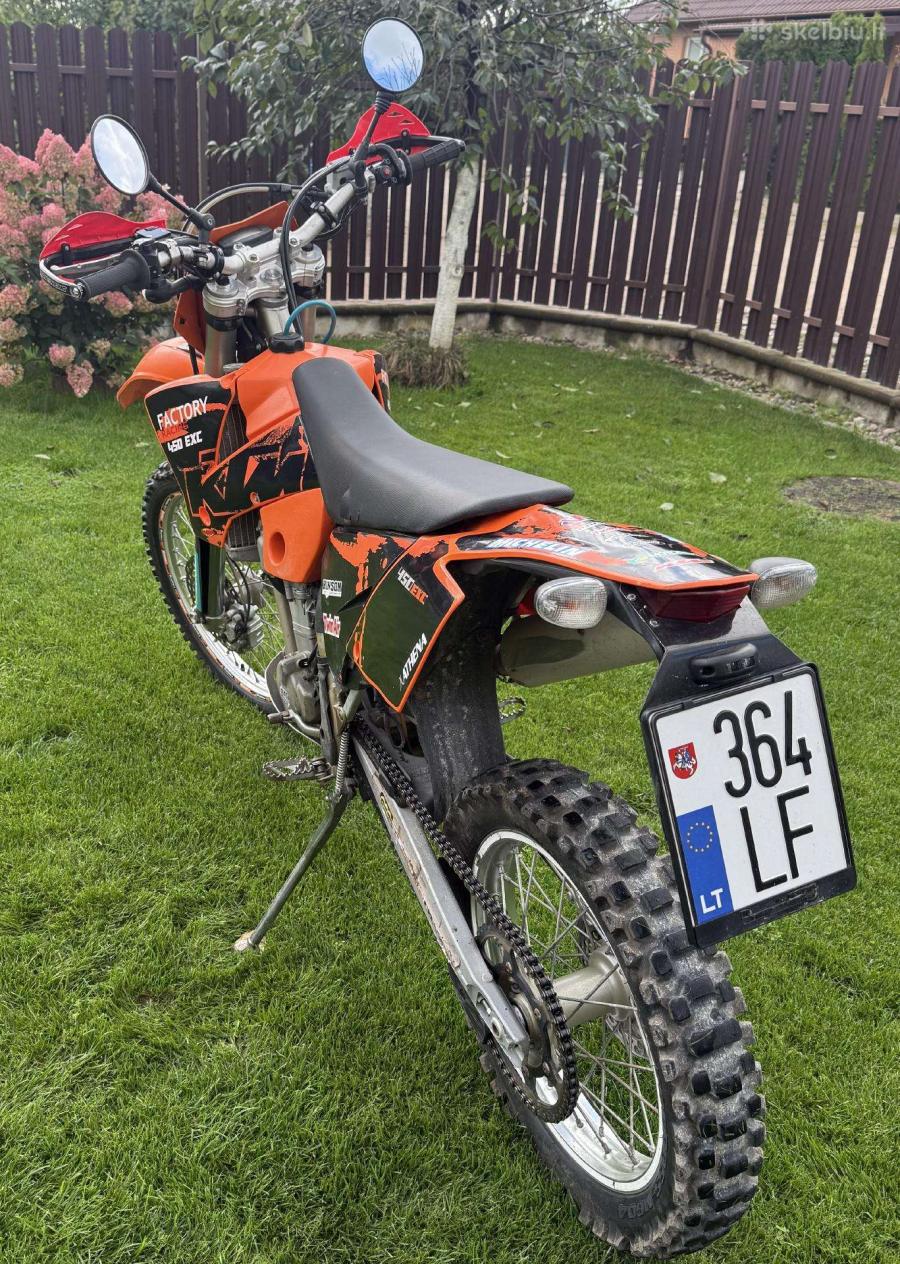 Orange KTM EXC 2004 in Klaipeda, with an engine capacity of 0.45 L and mileage of 0 thousand km for 2700 €, photo 6 on AUTOMOTO.COM.LV