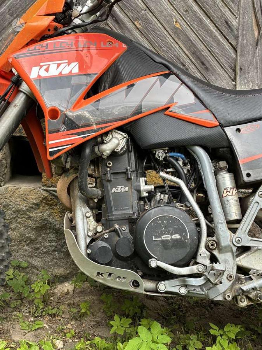 Orange KTM LC 2002 in Ignalina, with an engine capacity of 0.63 L and mileage of 70 thousand km for 2300 €, photo 3 on AUTOMOTO.COM.LV