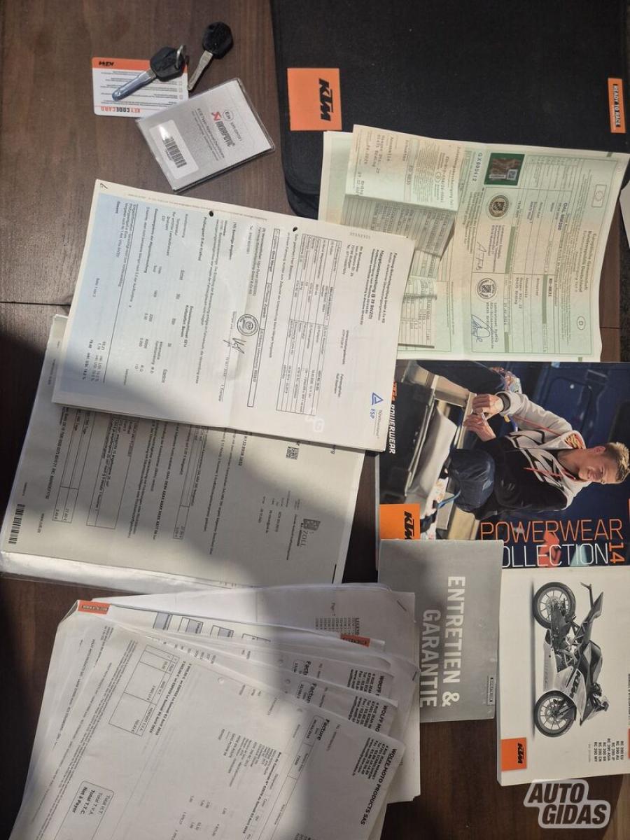 KTM RC 2015 in Prienai, with an engine capacity of 0.00 L and mileage of 20 thousand km for 1600 €, photo 14 on AUTOMOTO.COM.LV