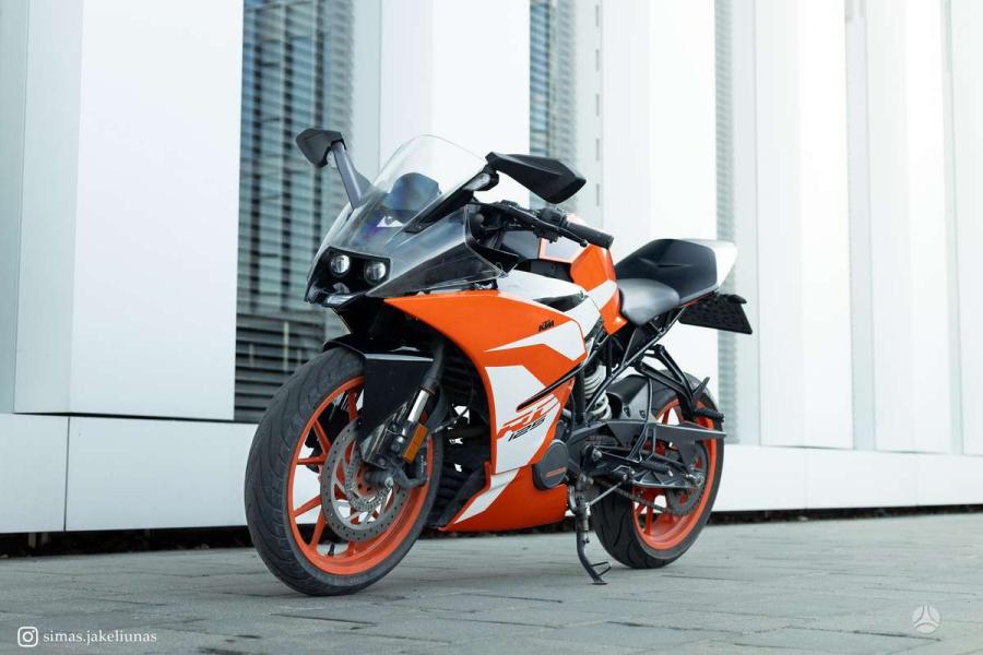 Orange KTM RC 2017 in Vilnius, with an engine capacity of 0.13 L and mileage of 38 thousand km for 2500 €, photo 5 on AUTOMOTO.COM.LV