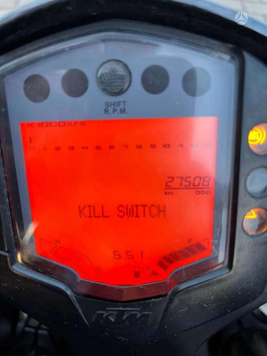 Orange KTM RC 2018 in Mazeikiai, with an engine capacity of 0.13 L and mileage of 28 thousand km for 2050 €, photo 6 on AUTOMOTO.COM.LV