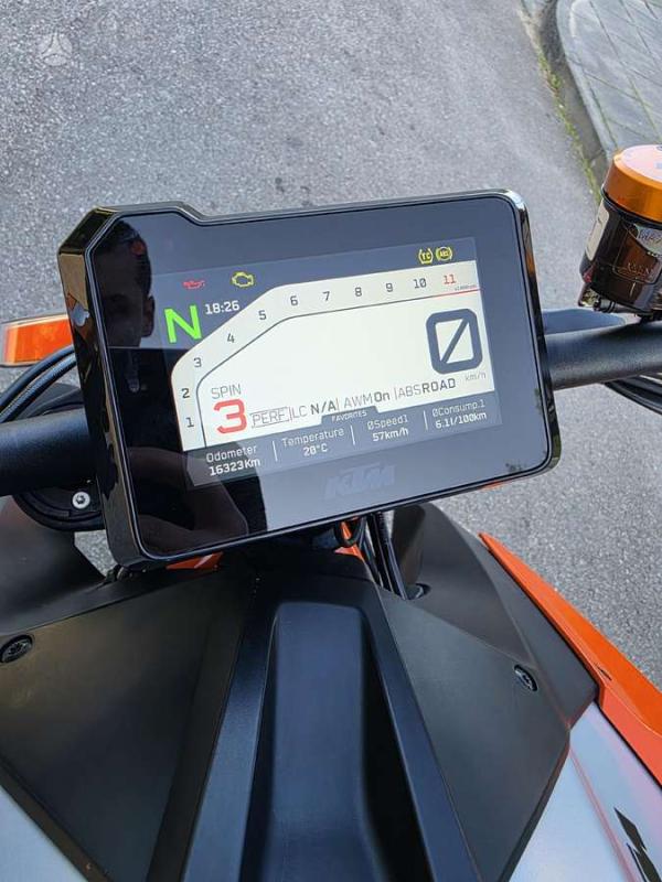 Оранжевый КТМ Super Duke 2022 в Тельшяй, объемом двигателя 1.29 л и пробегом 16 тыс. км за 10500 €, фото 11 на AUTOMOTO.COM.LV